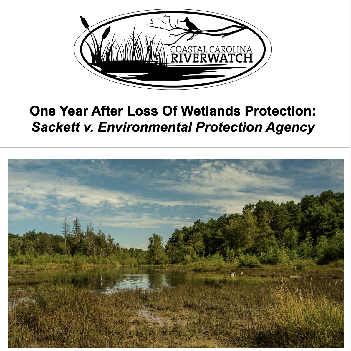 One Year After Loss Of Wetlands Protection: Sackett v. Environmental ...